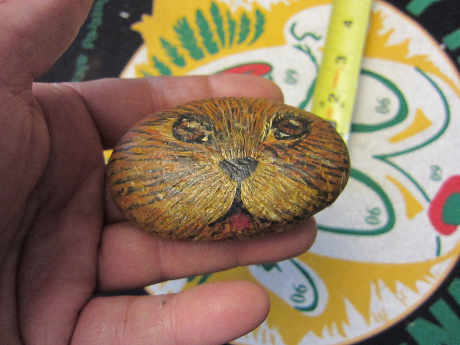 Cat Painting on Stone Cat River Rock Smooth and Detailed - Etsy
