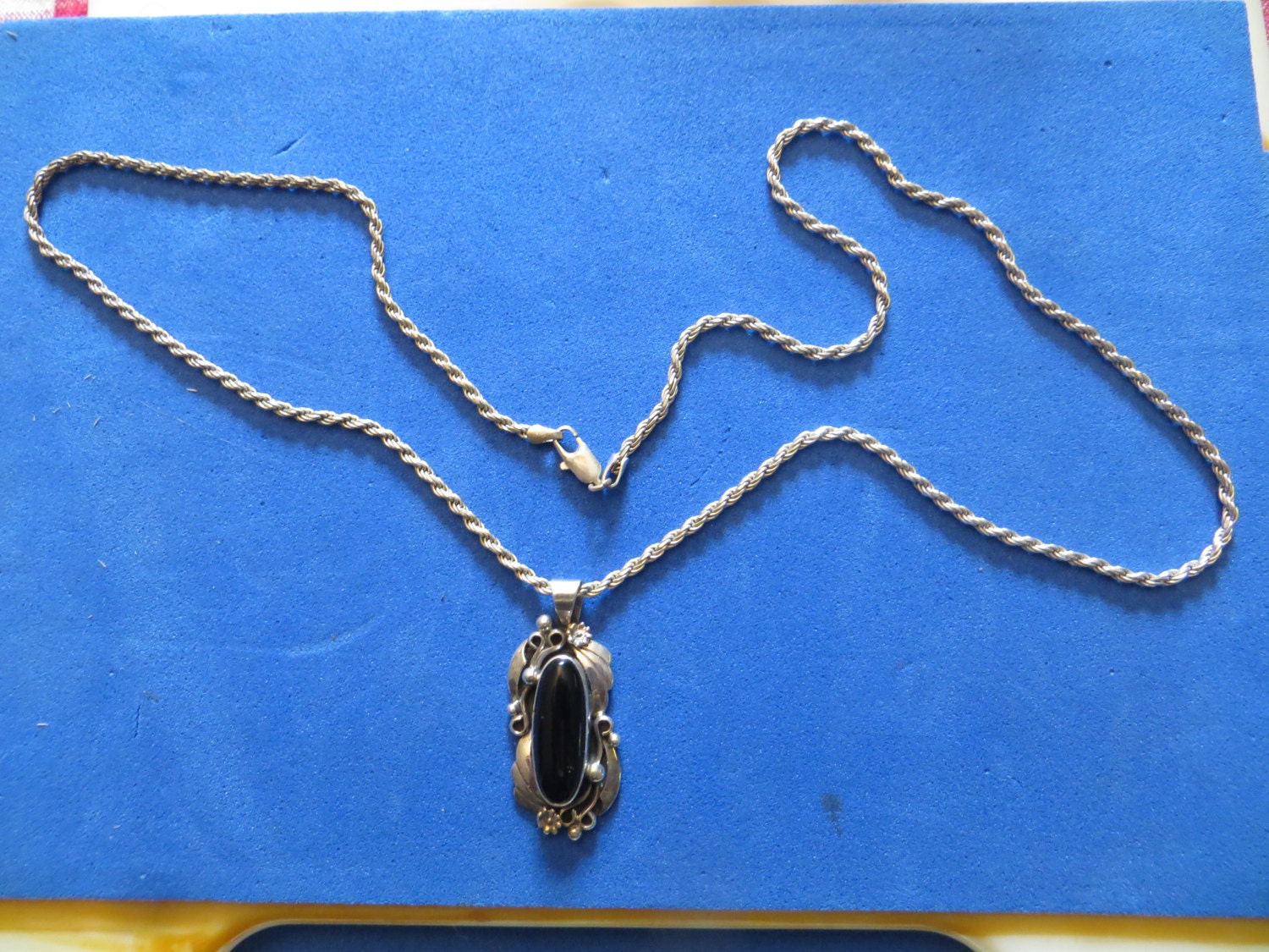 Sterling Silver Necklace Pendant w/ 925 silver 24 Chain | Etsy