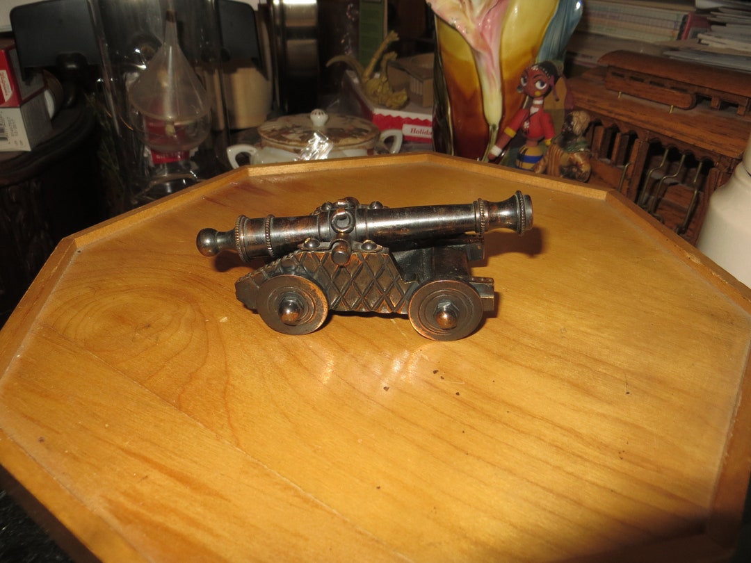 Miniature Metal Cannon, Wheeled Carriage, Heavy Metal, Vintage - Etsy