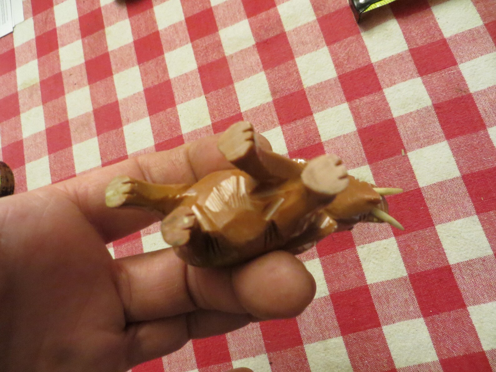 Carved Small Elephant Miniature Tusks Trunk up W/ Free Ship | Etsy