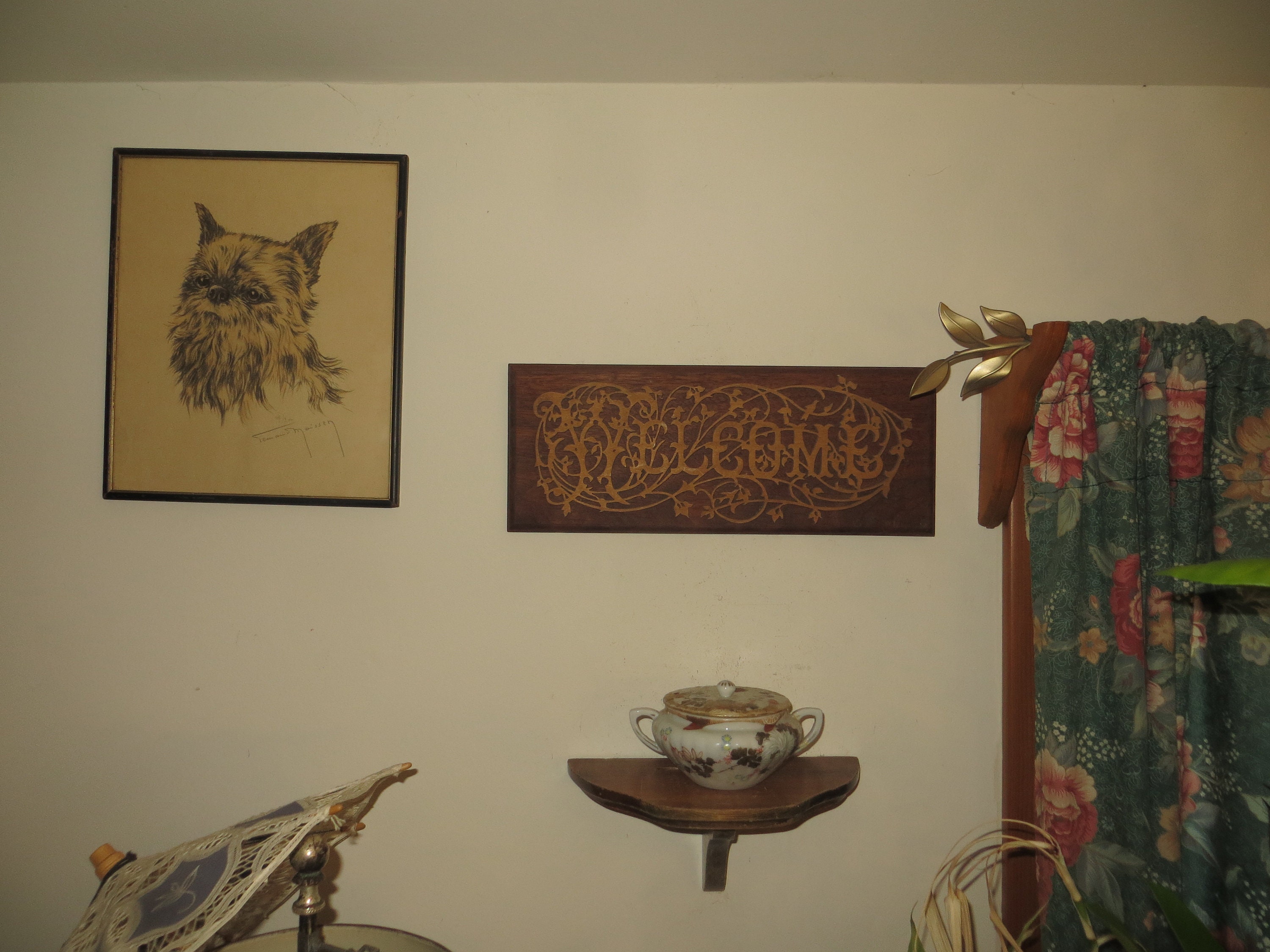 Wood Welcome Sign 15 x 6 vintage signed dated | Etsy