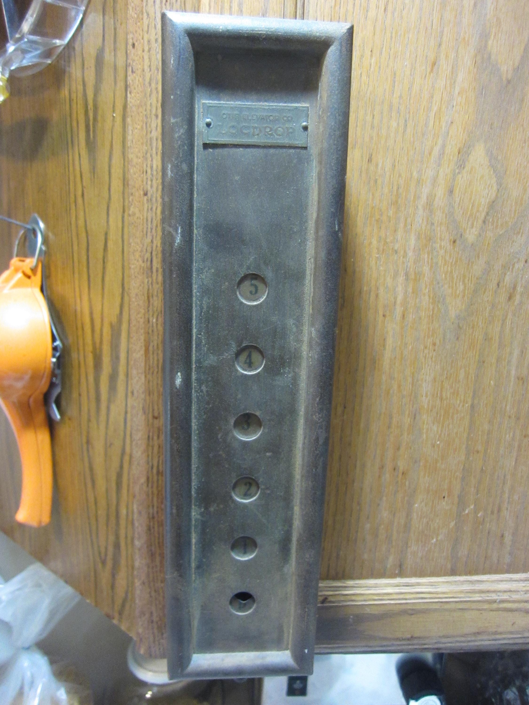 Otis Elevator Co. Indicator Locdrop Box, Antique Metal Building ...