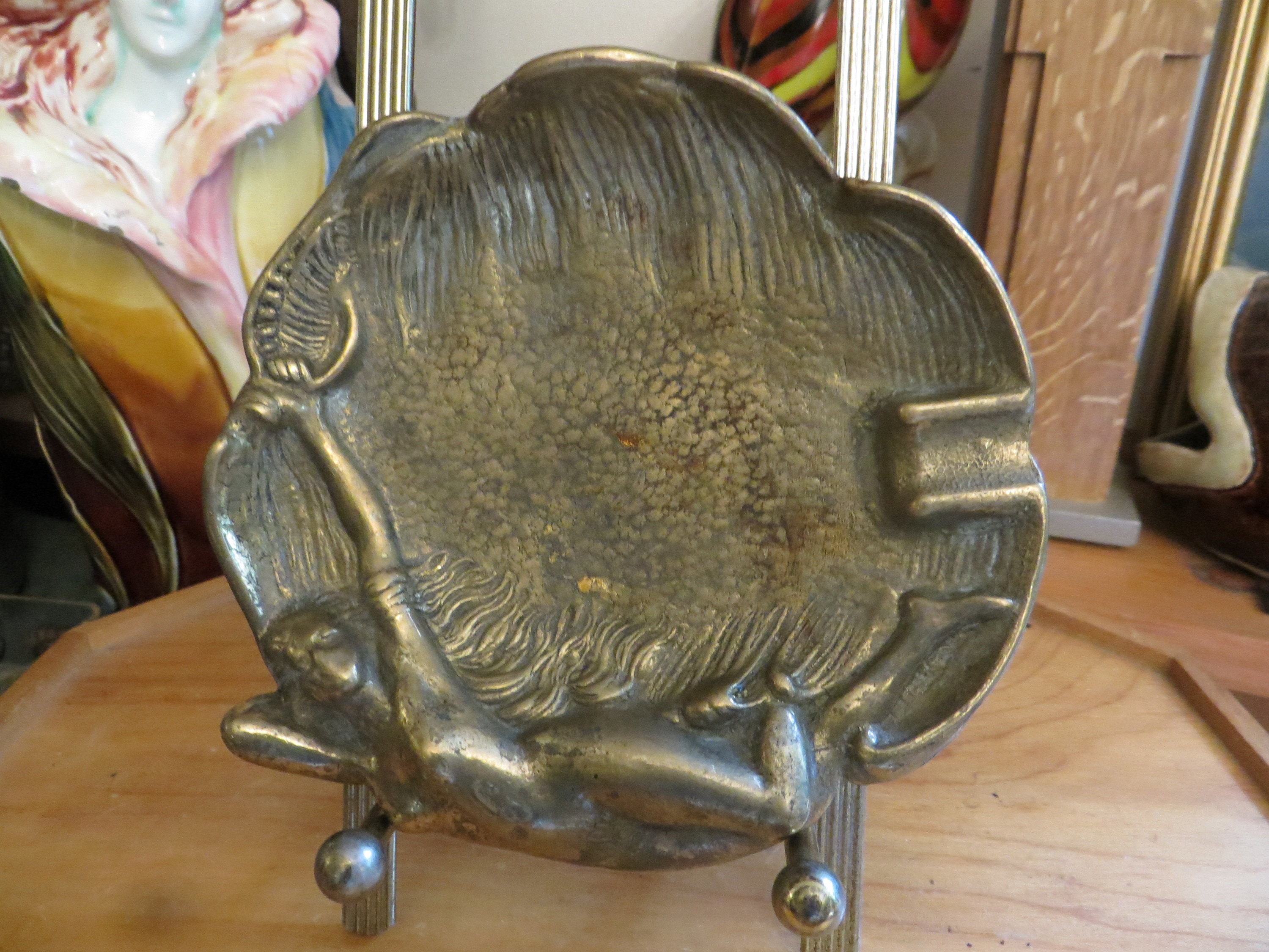 Vintage Nude Lady Ashtray Metal - Etsy