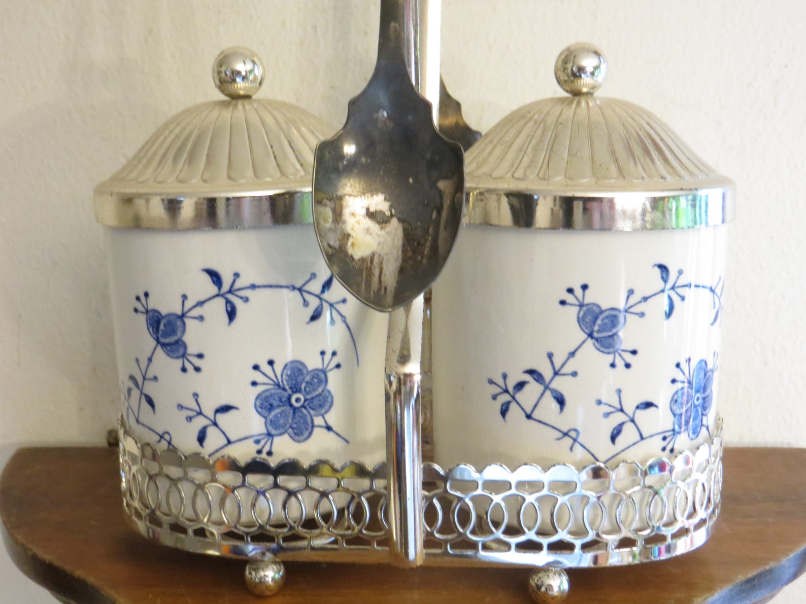 Leonard Silver Staffordshire Castor/condiments Blue and White | Etsy