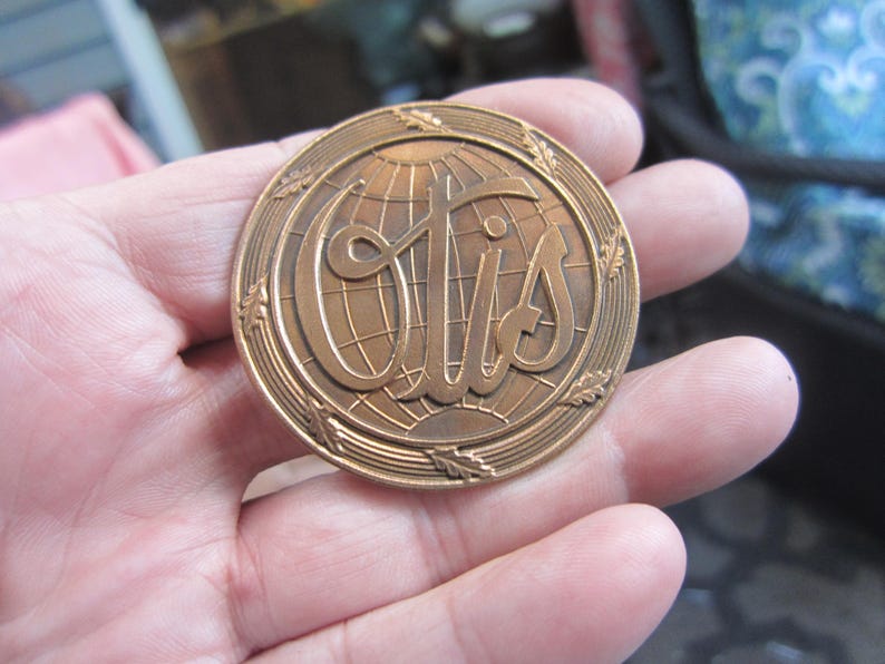 Antique Otis Elevator Car Sign Bronze Copper Nameplate Emblem, Please ...