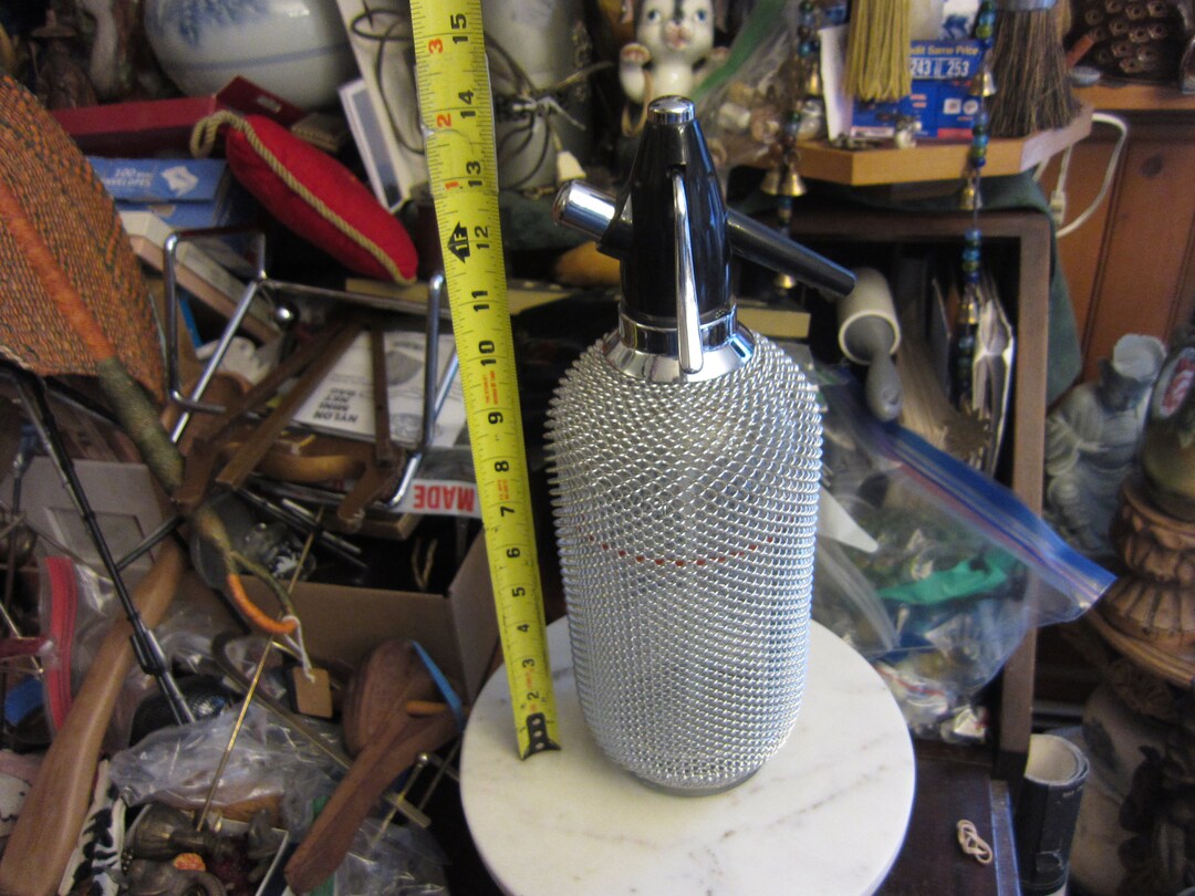 Mesh Covered Seltzer Bottle - Mid-century Modern Barware, Please Read ...