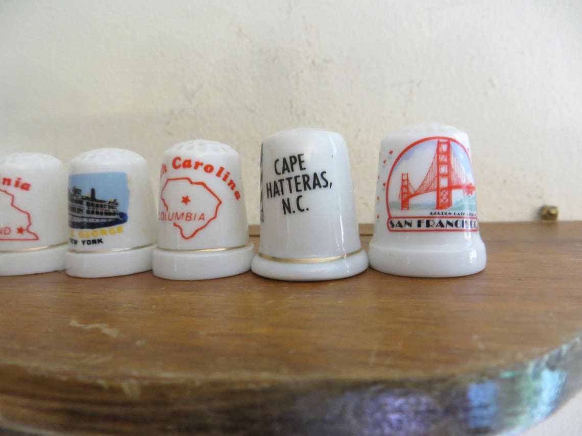 Thimbles USA States Lot of 5 NY San Francisco Carolinas - Etsy