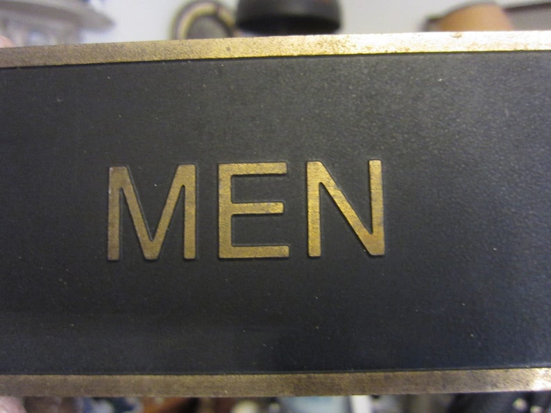 Vintage Men Restroom Sign Executive Bathroom Plaque Solid - Etsy