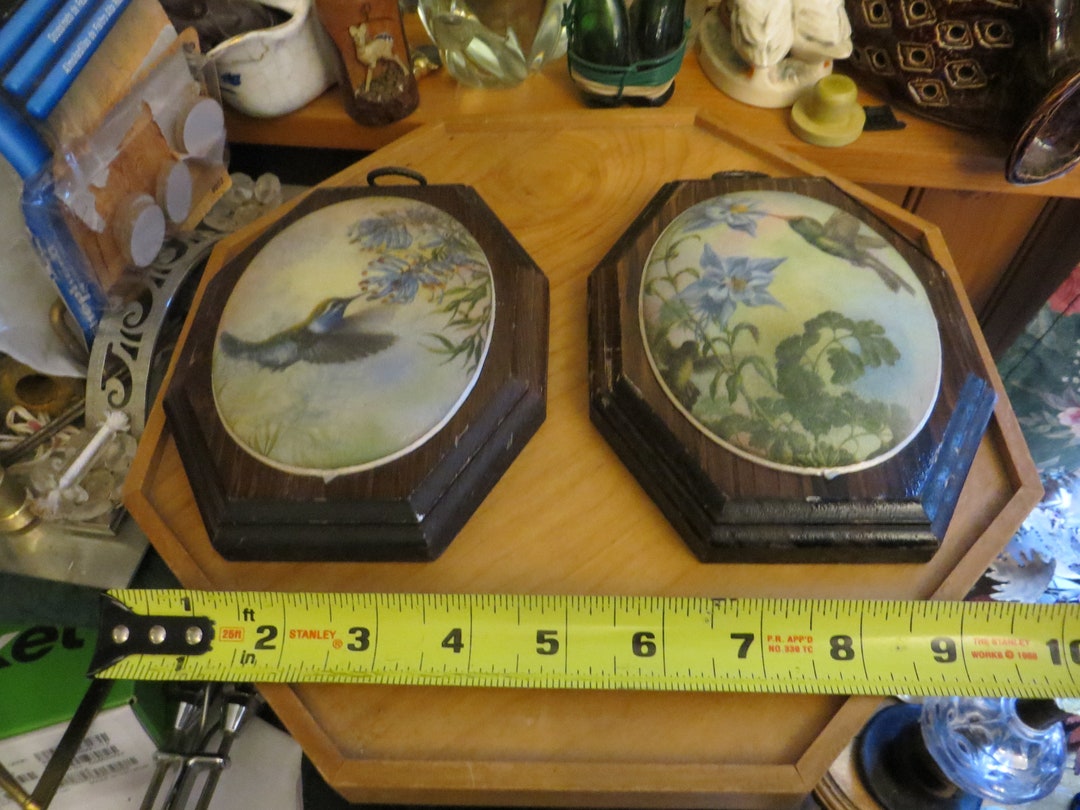 Vintage Hummingbird Plaques, Bird Wall Decor, Pair - Etsy