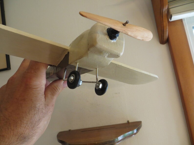 Vintage Hand Made Wood Air Plane Single Engine Prop - Etsy
