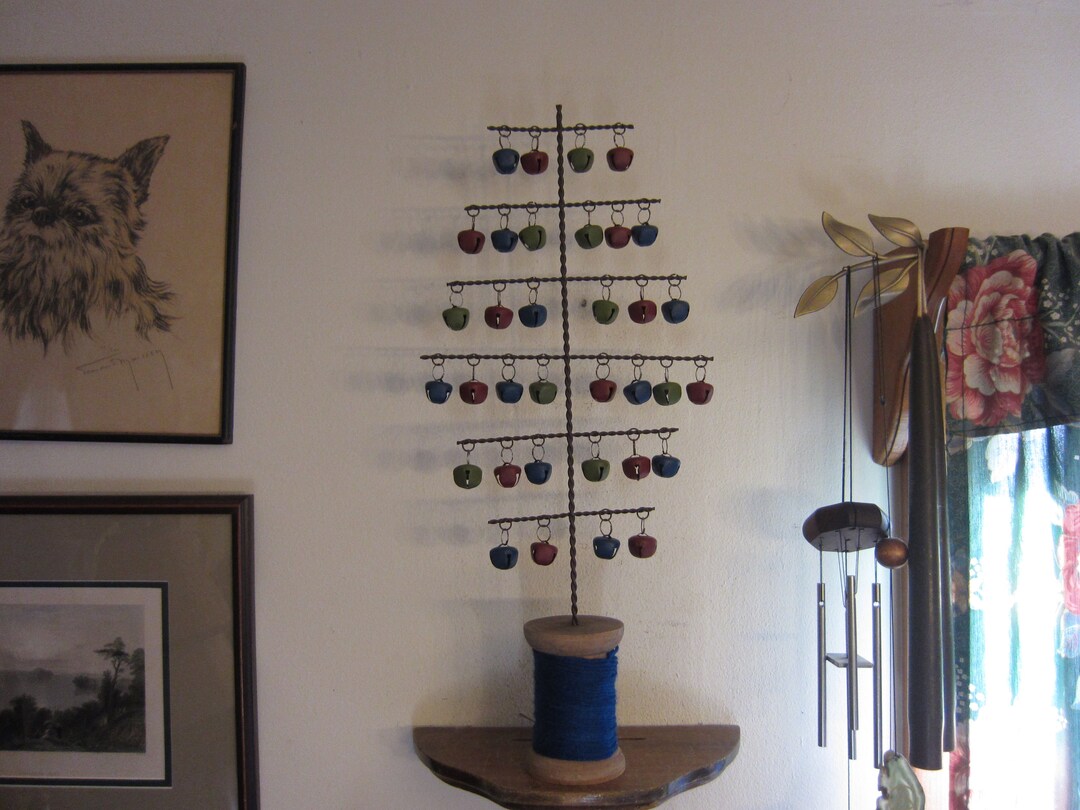 Vintage Spool of Thread Bell Tree, 34 Mini Bells, Vintage Sewing Art - Etsy