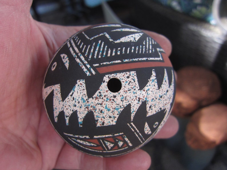 Emil Chino Acoma Pueblo Native American Hand Painted Signed New Mexico ...