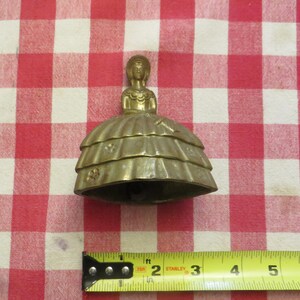Southern Lady Brass Bells, Old Dinner Servant Bells, Vintage, One Round ...