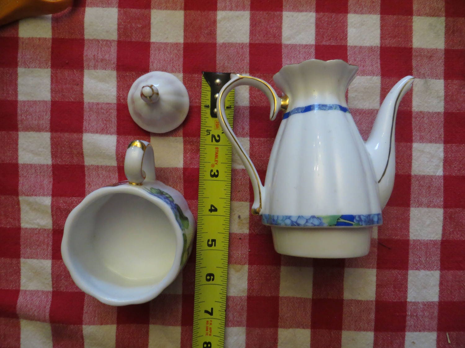 3 Piece 2 Section Teapot W/ Spout Damage, Please Read Description - Etsy