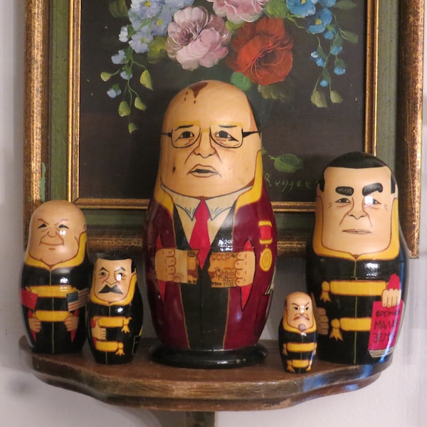 Gorbachev Russian Leaders Nesting Doll - Etsy