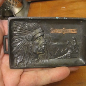 Mid Century Almar Point Decorative Indian Head Business Card Holder ...
