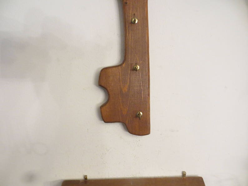 Large Wooden Key Shaped Skeleton Key Holder Vintage Wall - Etsy