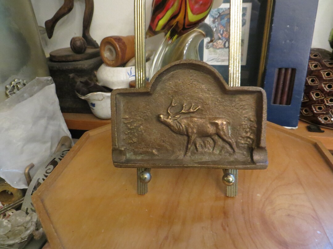Antique Bronze Brass Elk Hunting Tray, Solid Cast Bronze Pen Tray - Etsy
