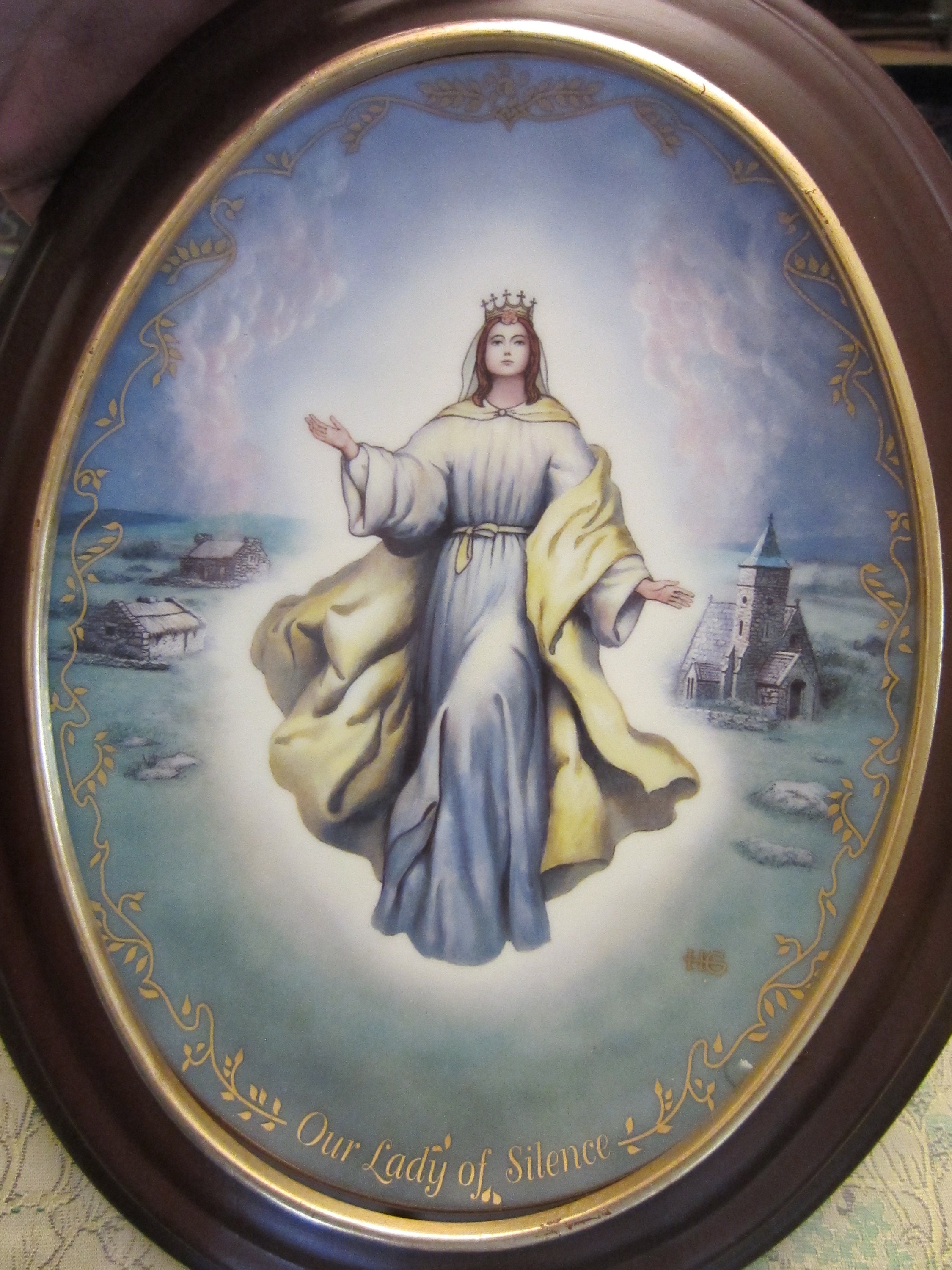 Visions of Our Lady Collector Plates. Our Lady of Silence & Virgin With ...