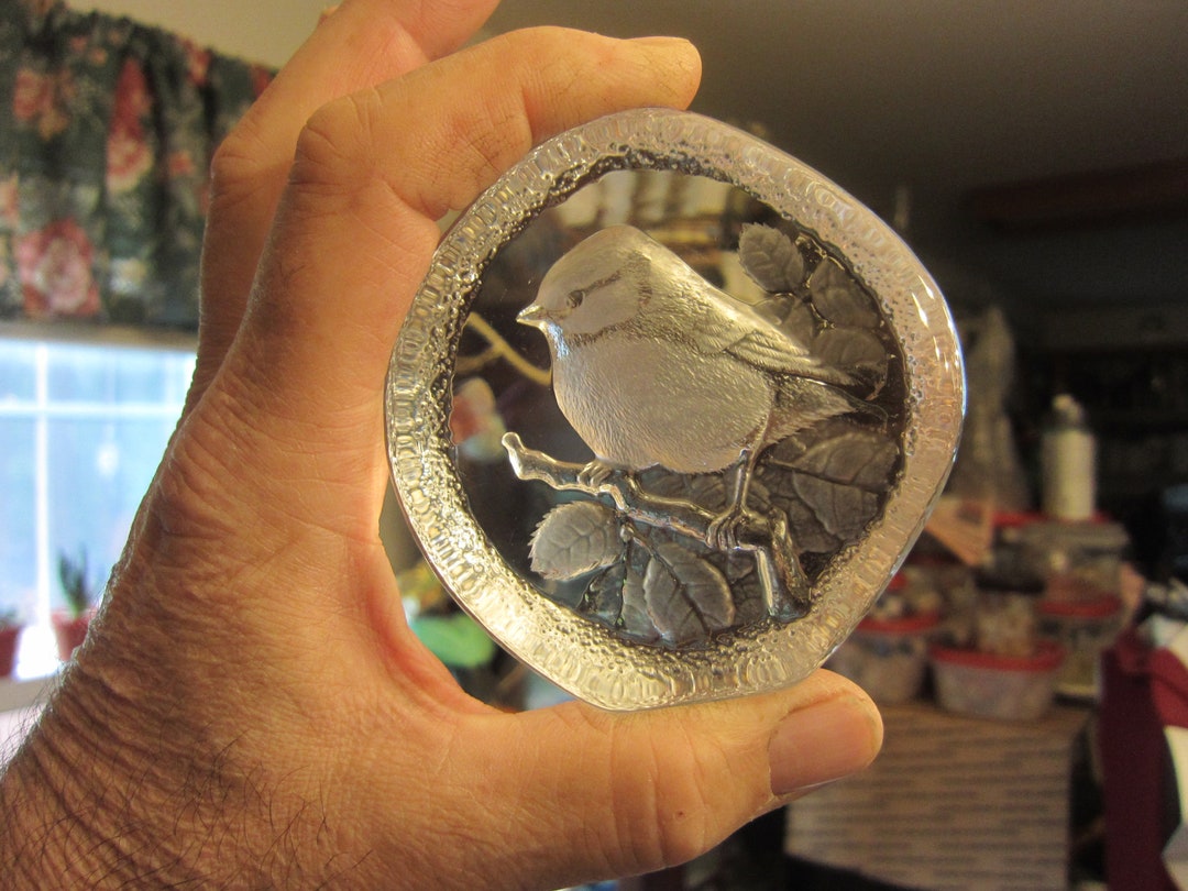 Wildlife in Glass, Crystal, Bird, Signed, Numbered Paperweight - Etsy