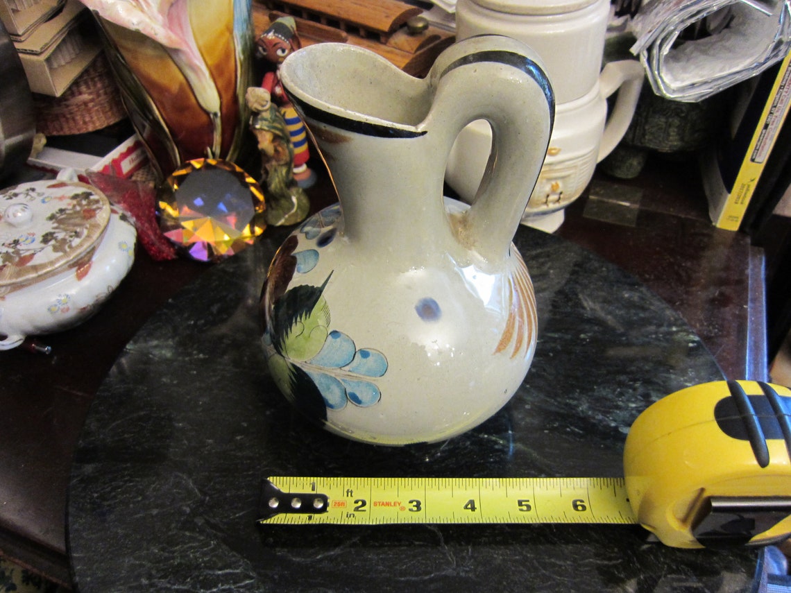 Heavy Glazed Pitcher Mexican Style Pottery. - Etsy