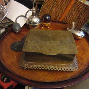 Antique Brass Candy Box, Schrafft's 1920s Hinged Box With French ...
