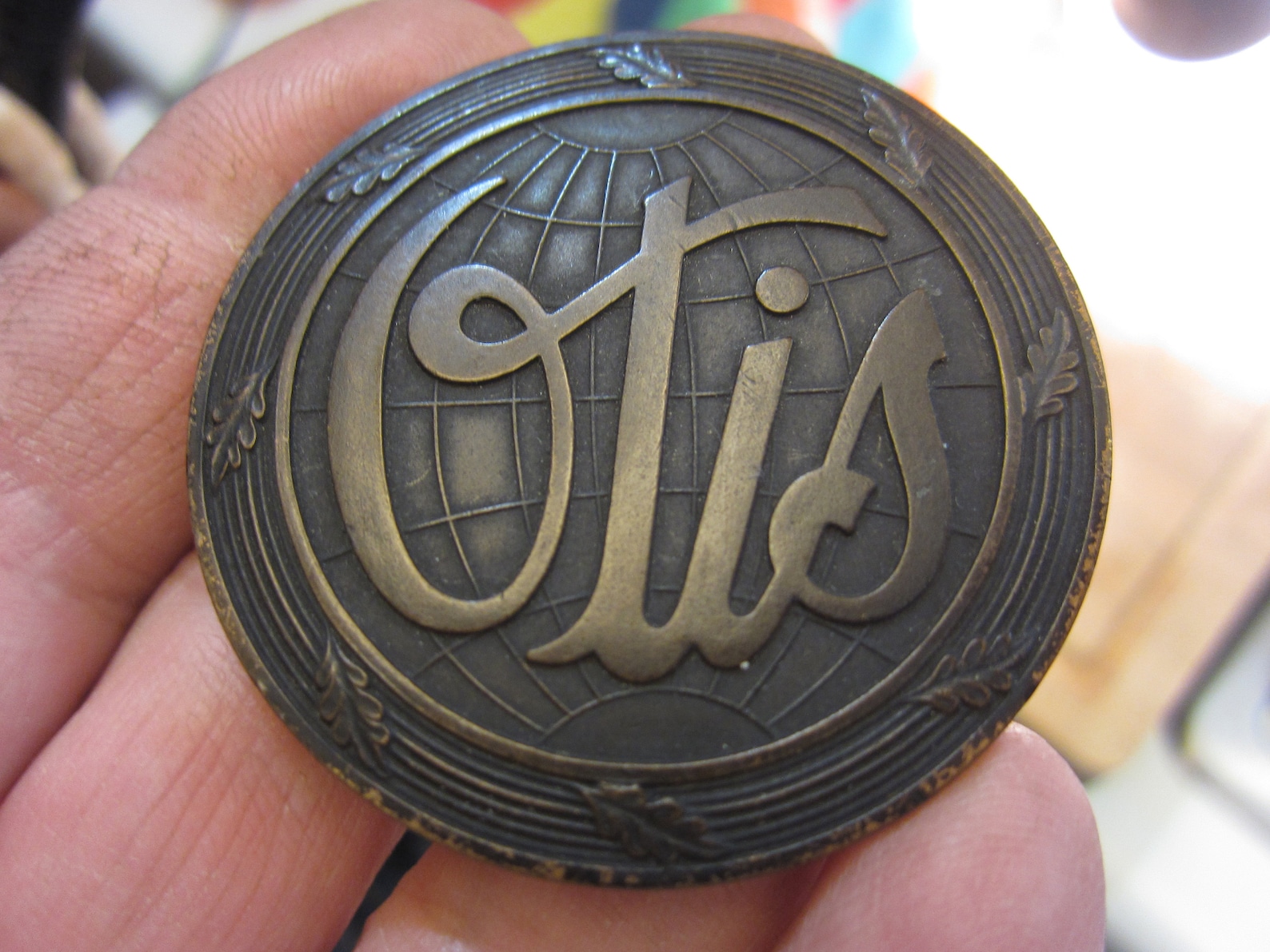 Antique Otis Elevator Car Sign Bronze Copper Nameplate Emblem, Please ...