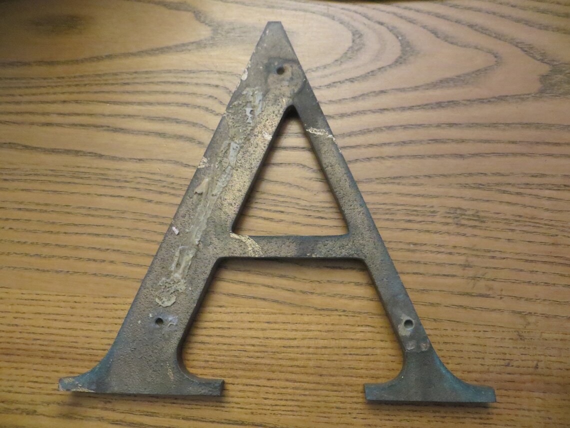 Letter A, Architectural Building Letter. Bronze or Brass Heavy Metal ...
