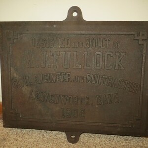 120 Year Old Antique Railroad Bridge Builders Plaque - Etsy
