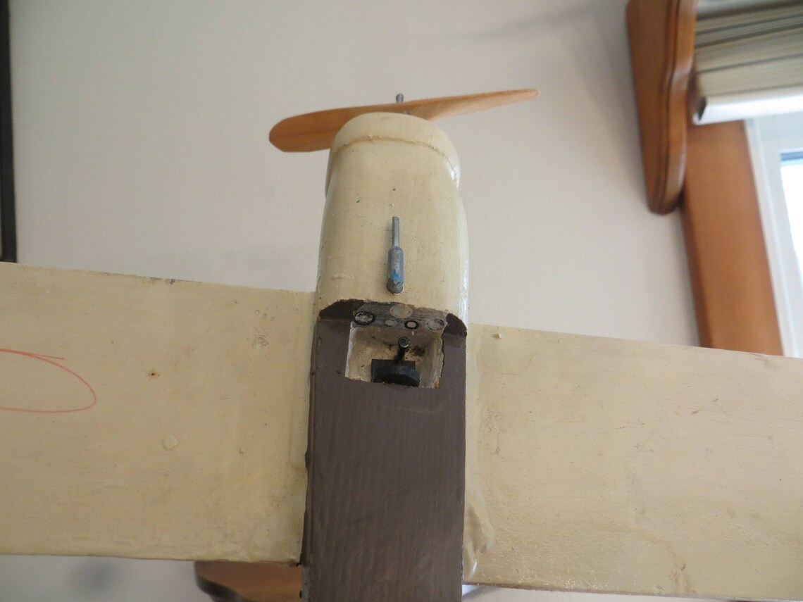 Vintage Hand Made Wood Air Plane Single Engine Prop - Etsy
