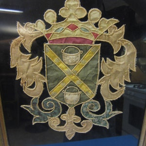 Framed Coat of Arms Embroidered Family Crest, Pick One - Etsy