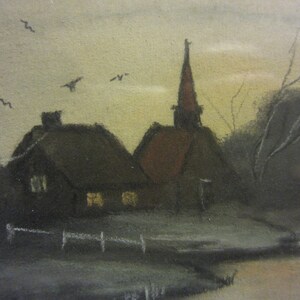 Elizabeth Mowry Painting, Oval Farm Country Scene, Please Read ...