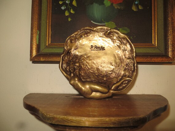 Antique Bronze Pin Tray - Gem