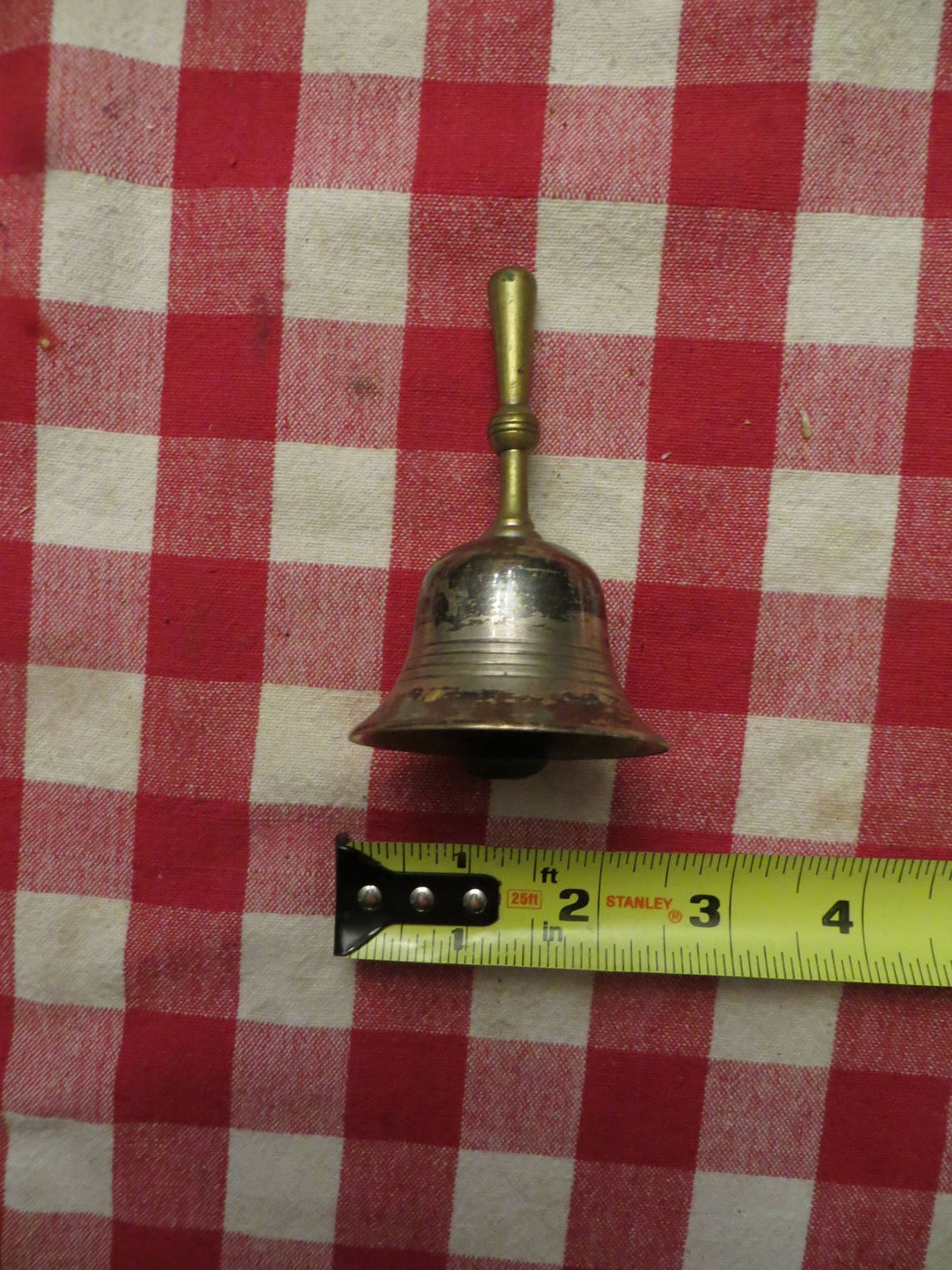 Old Metal Bell With Brass Handle Vintage W/ Free Ship | Etsy