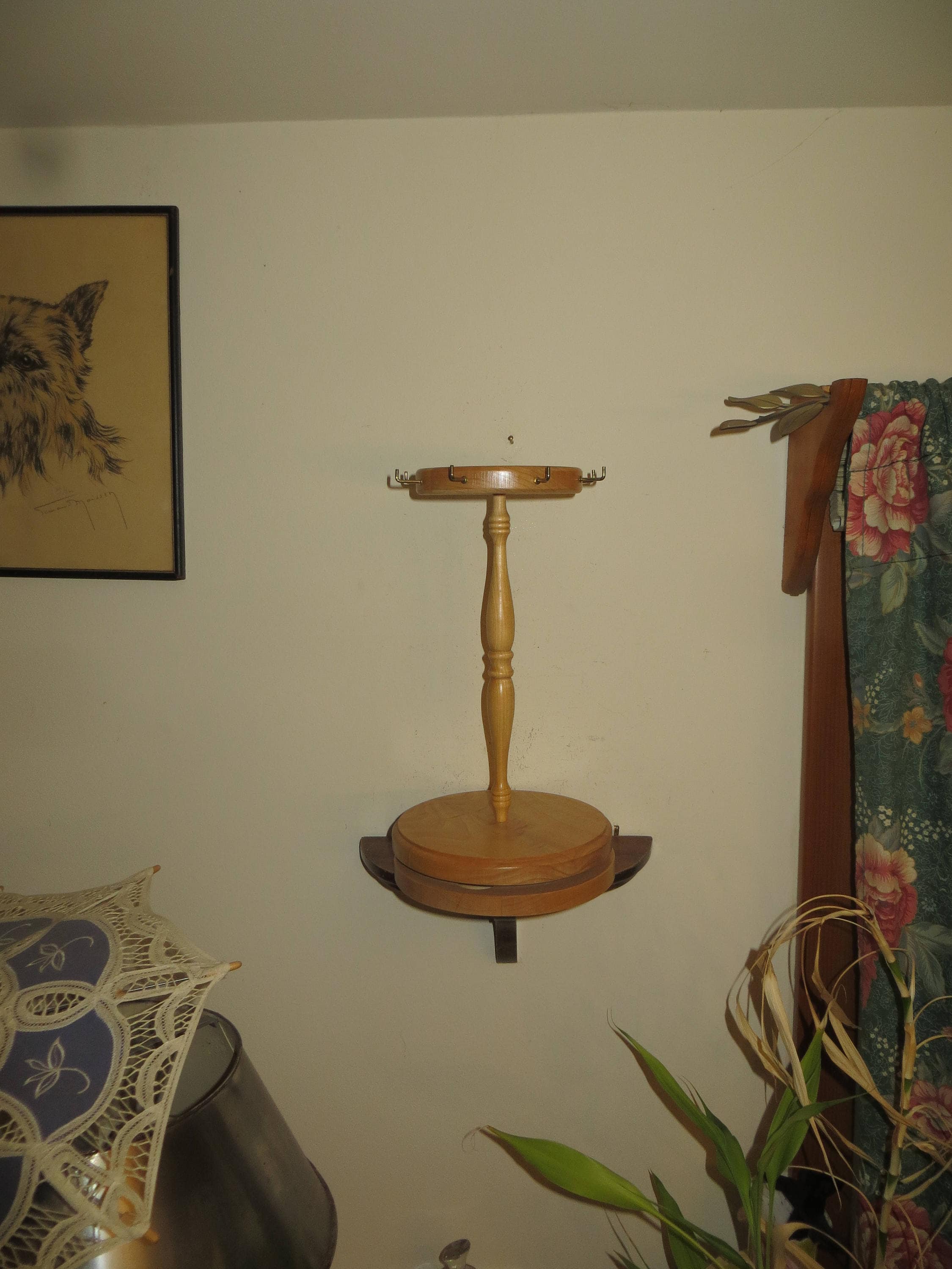 Jewelry Tree Display Chain Necklace vintage wood rotating | Etsy