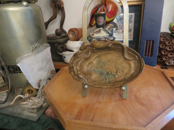 Antique Lizard Bronze Pin Tray, Solid Cast Bronze Rin… - Gem