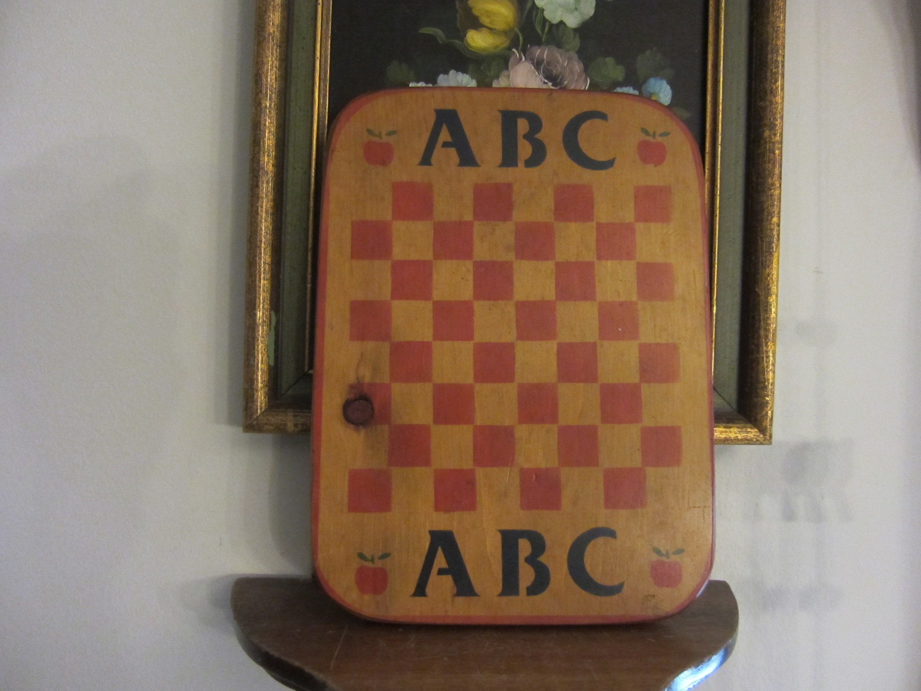 ABC Checker Board Folk Art Wall Board Plaque - Etsy