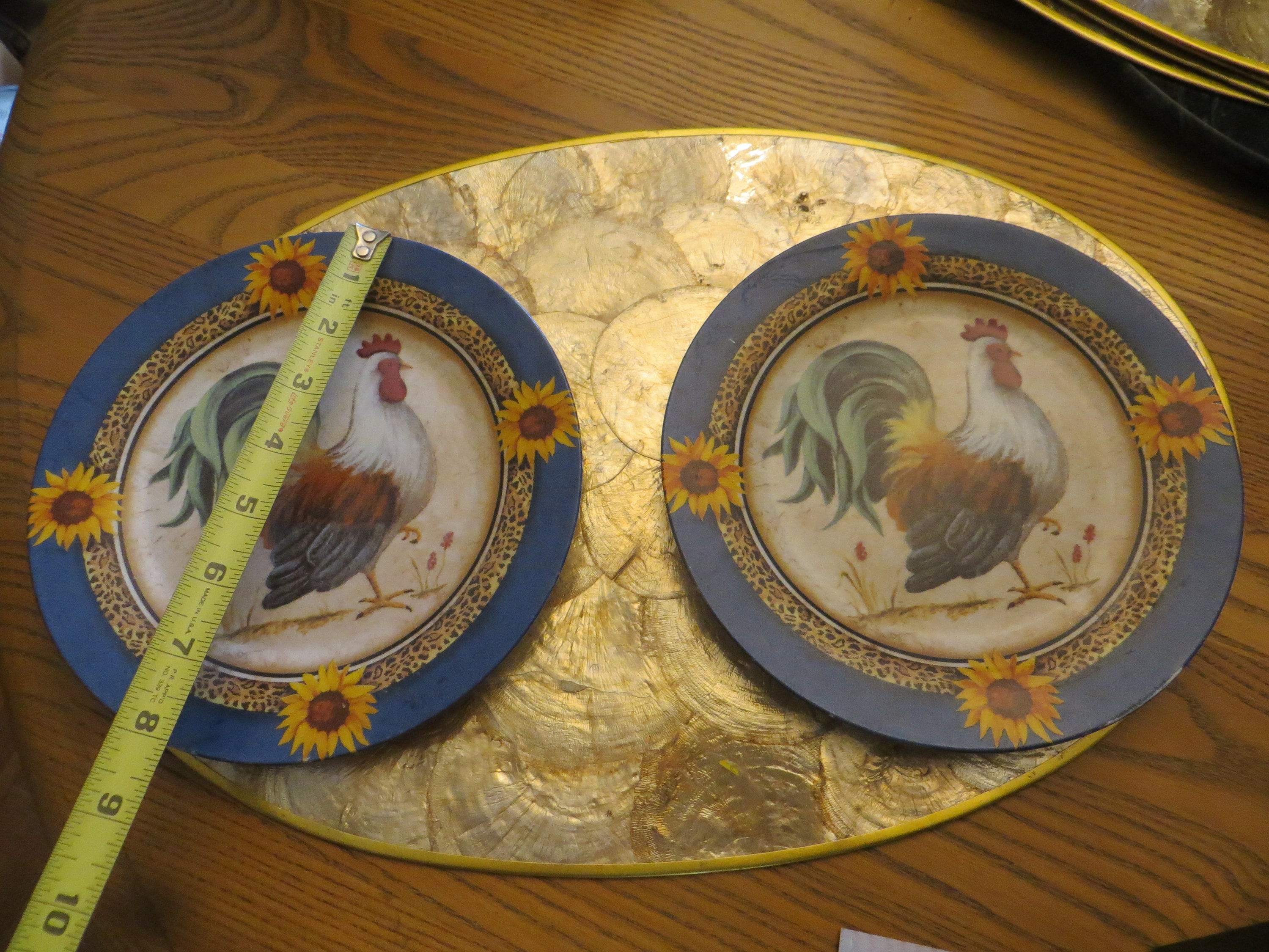 Rooster Plate, Vintage 8" Hand Painted Chicken Dish - Etsy