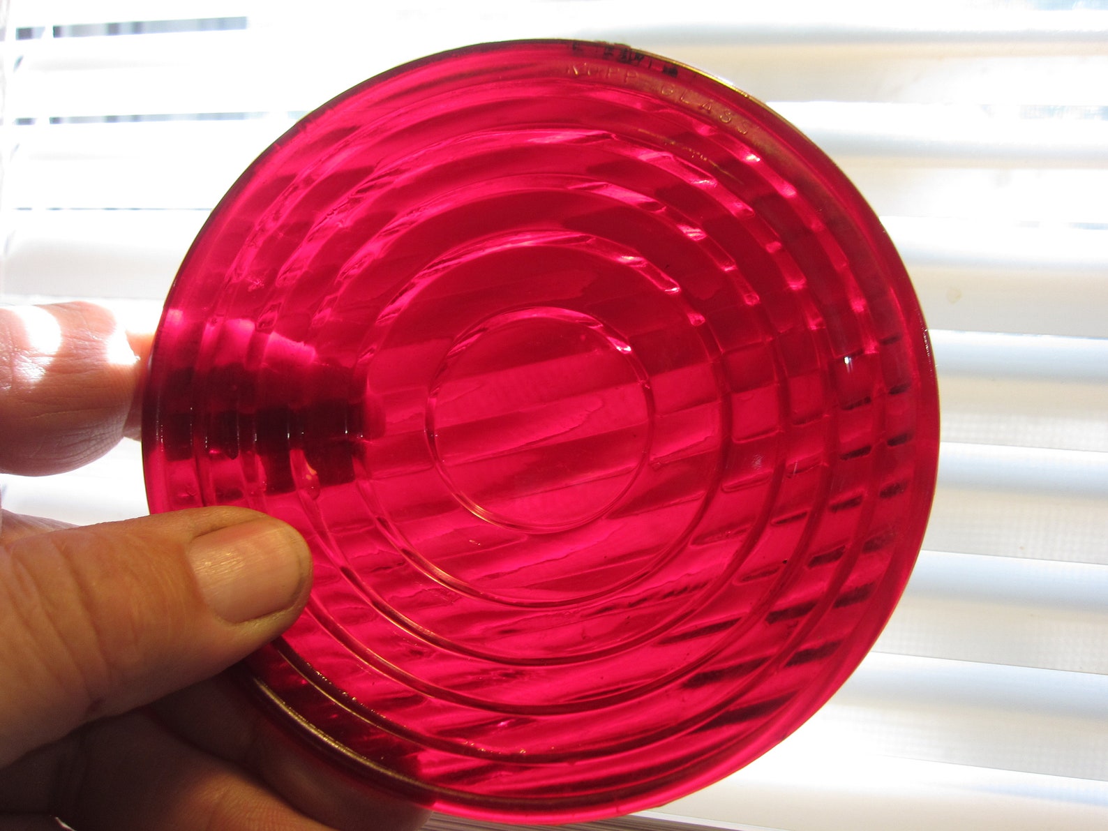 Ribbed Red & Blue Light Lens Railroad Marker, Truck Trailer, Safety ...