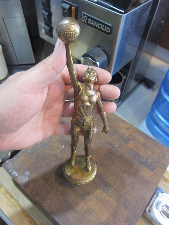 Vintage Basketball Championship Trophy 1940s-1950s - Gem
