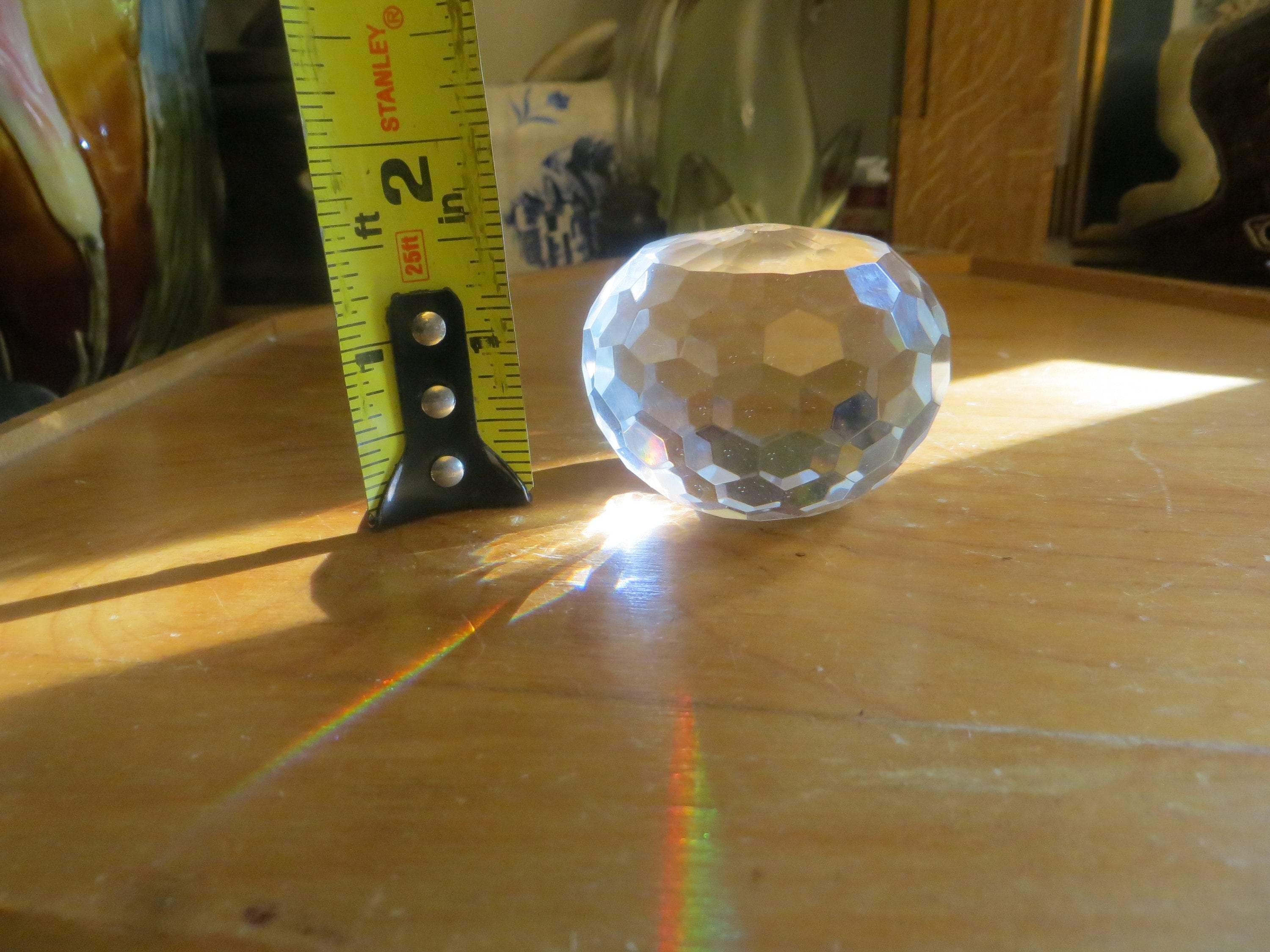 Pyramid Crystal Paperweight Vintage, Please Read Description - Etsy