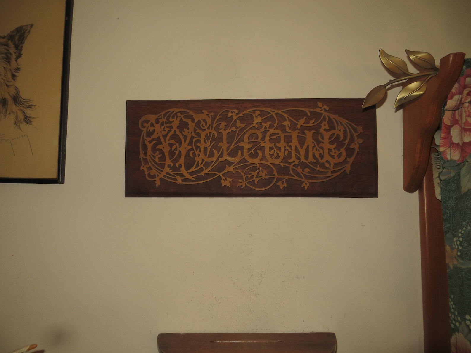 Wood Welcome Sign, 15" X 6" Vintage, Signed, Dated 92, Please Read ...