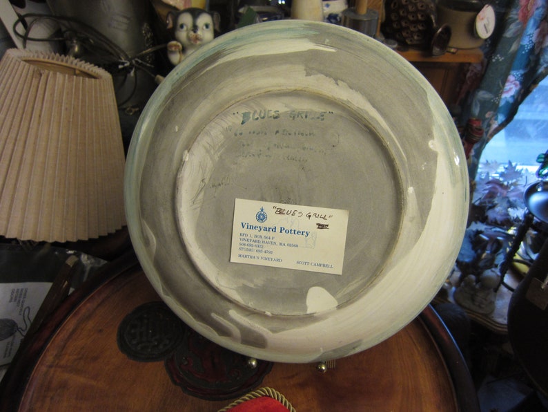 Scott Campbell Martha’s Vineyard Pottery Fish Art Plate, Vintage ...