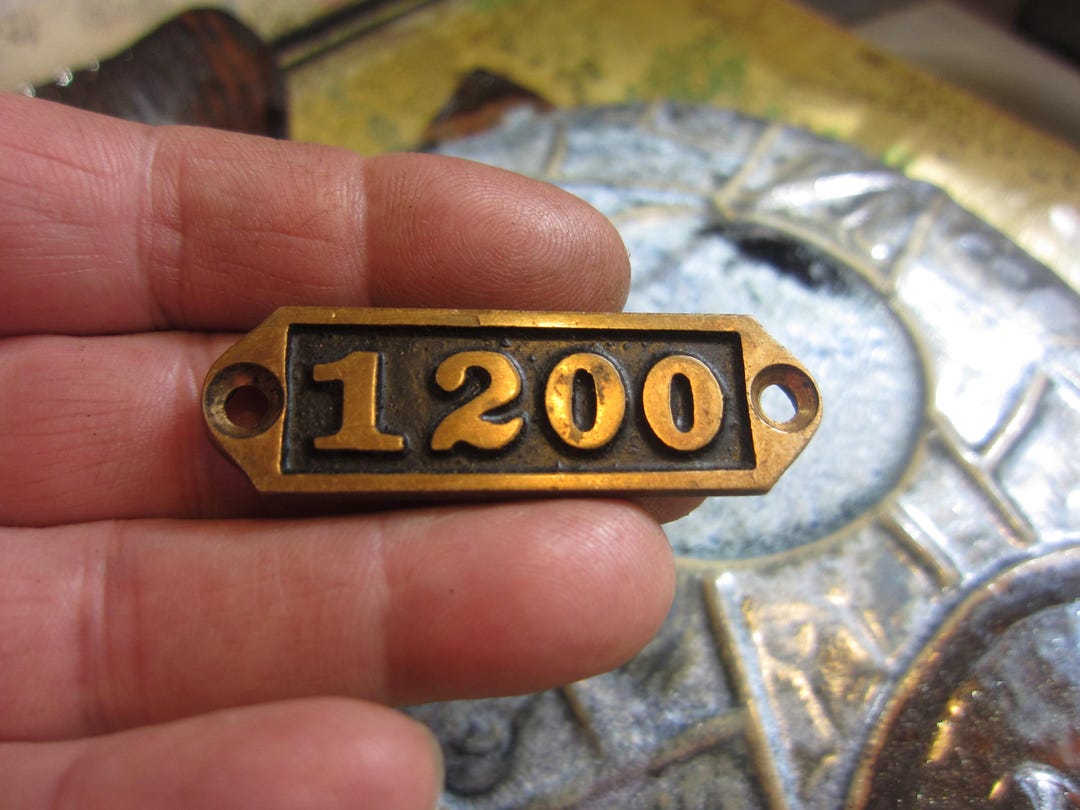 Antique Room Numbers, Bronze Brass Raised Numbers, Please Read ...