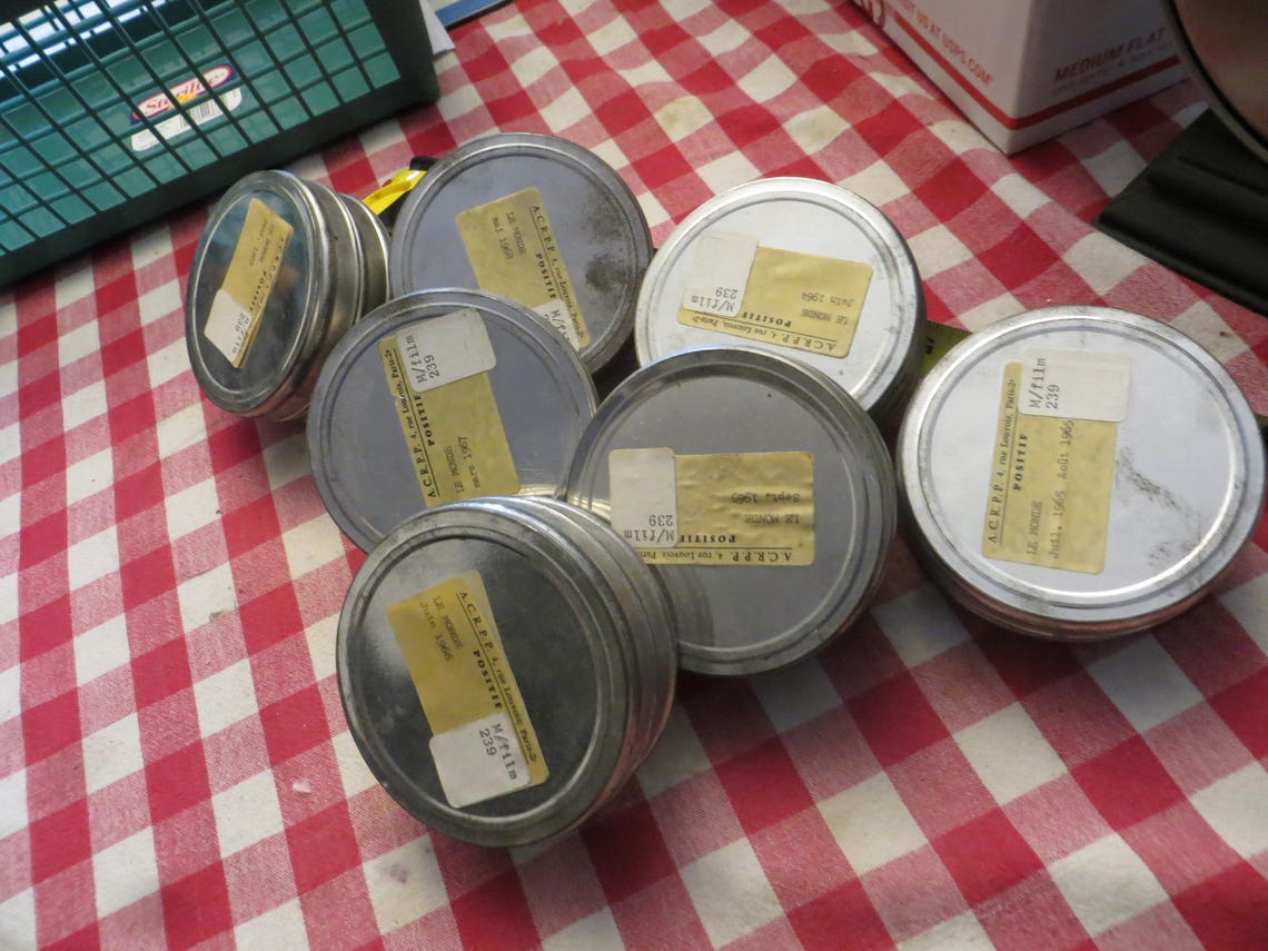 Vintage Movie Reel Tins, LE. MONDE, Paris ( A.C.R.P.P.), Please Read ...