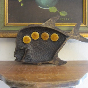 Vintage Cast Iron Japanese Fish Dish, Tray Ashtray Trinket, Cooking - Etsy