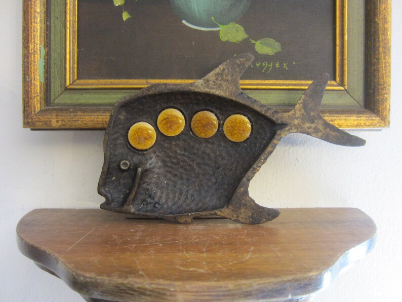 Vintage Cast Iron Japanese Fish Dish Tray Ashtray Trinket | Etsy