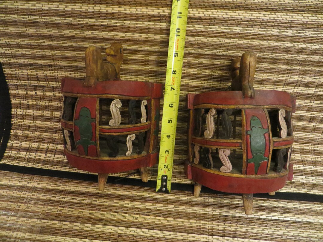 Pair of Miniature Carnival Circus Cages, Circus Animals, Traveling ...