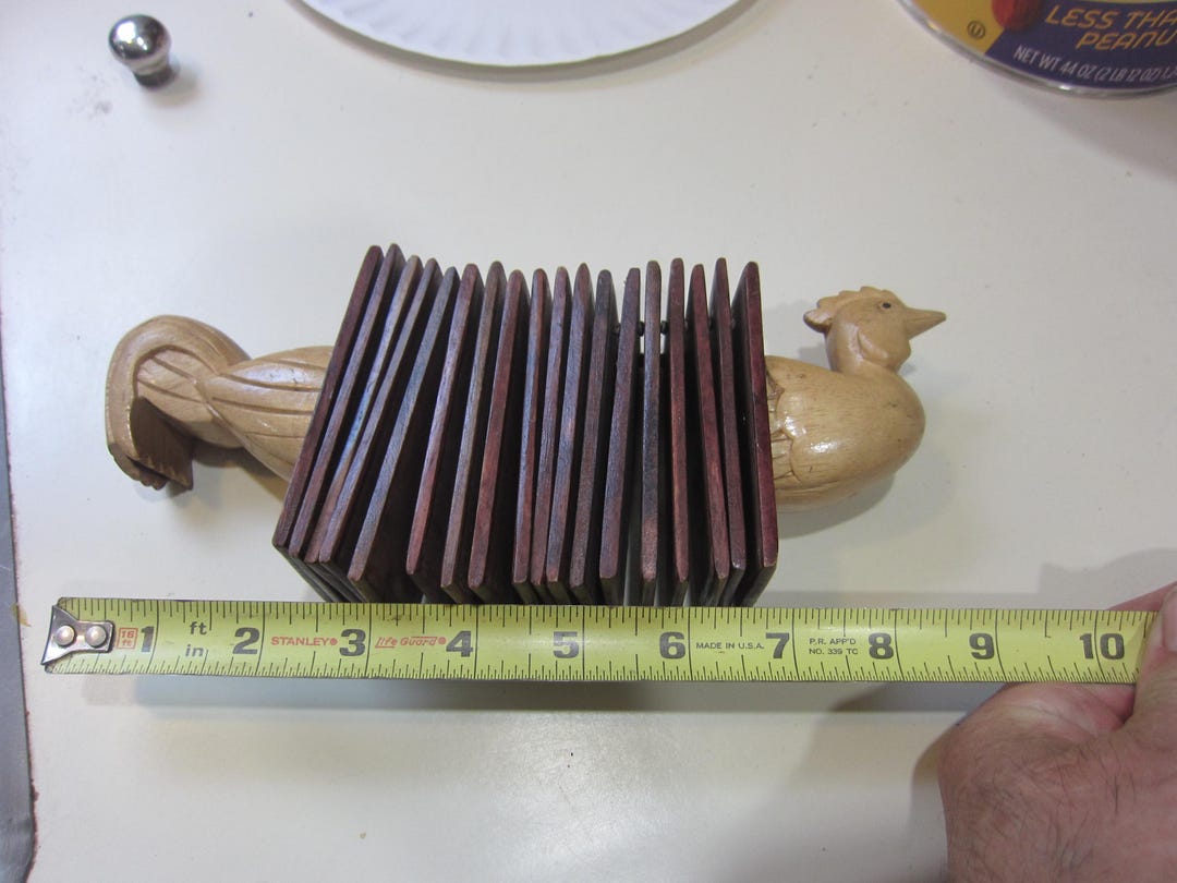 Vintage Balinese Hand Carved Wood Clacker Percussion Instrument Rooster ...