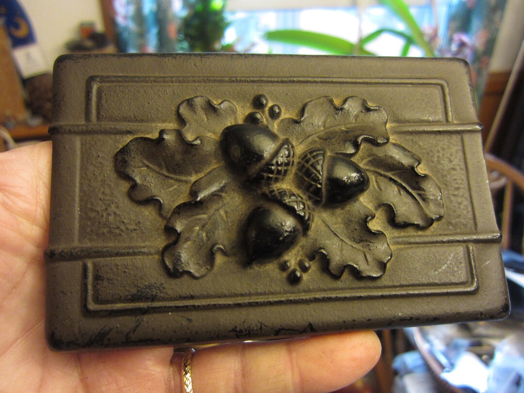 Acorn Box, Cast Iron Office Trinket Box With Lid, Vintage - Etsy